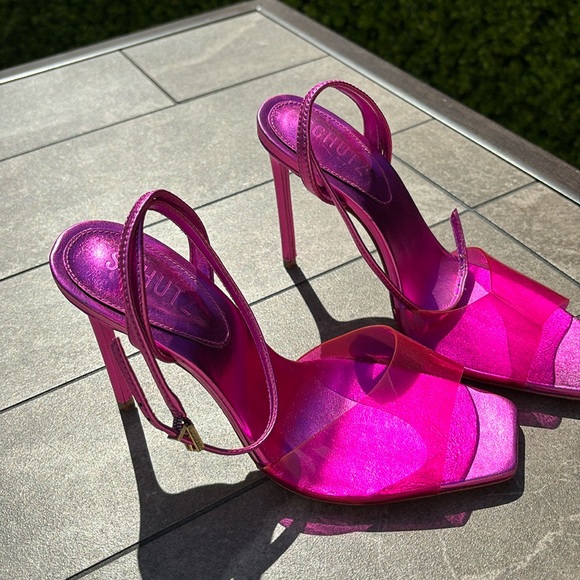 SCHUTZ | Shoes | Schutz Hot Pink Strappy Sandals | Poshmark